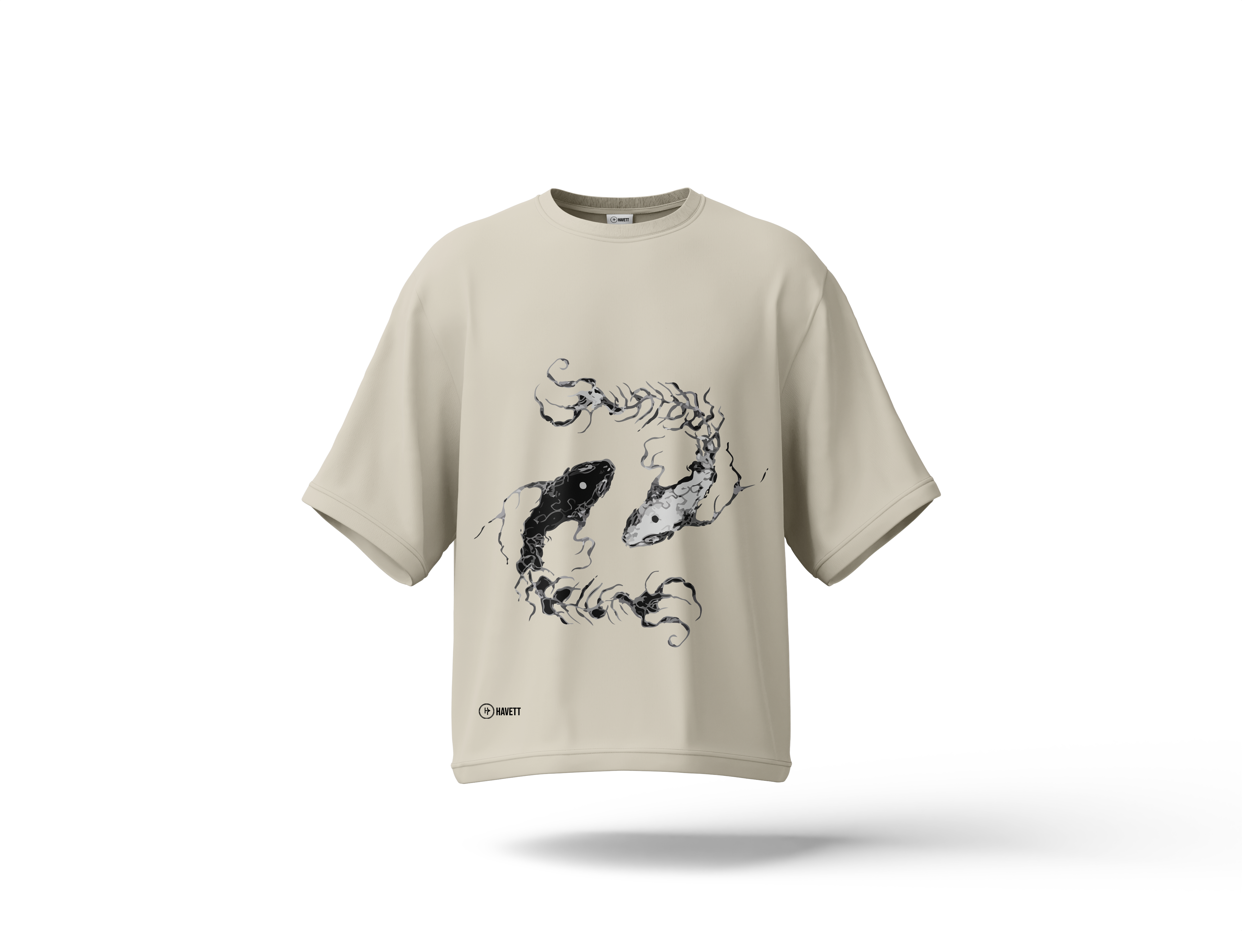 Yin & Yang Drop Shoulder Tee